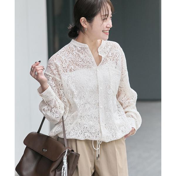 ZOZO問い合わせ番号:105468349ショップ:JOURNAL STANDARD，ジャーナルスタンダードブランド:JOURNAL STANDARD，ジャーナルスタンダード商品名:《WEB限定追加2》スタンドカラーレースロングスリーブブラ...
