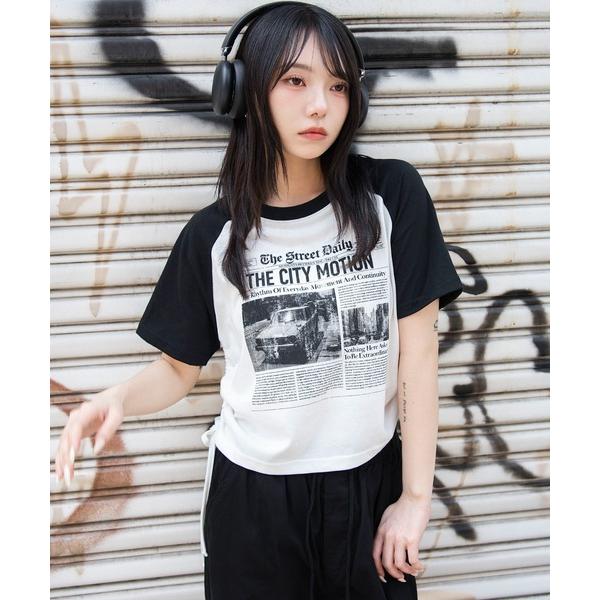 ZOZO問い合わせ番号:105468480ショップ:WEGO，ウィゴーブランド:WEGO，ウィゴー商品名:WEGO/【26年春新作】グラフィックサイドリボンドロストショートTカテゴリ:トップス>Tシャツ/カットソーブランド品番:WE2...