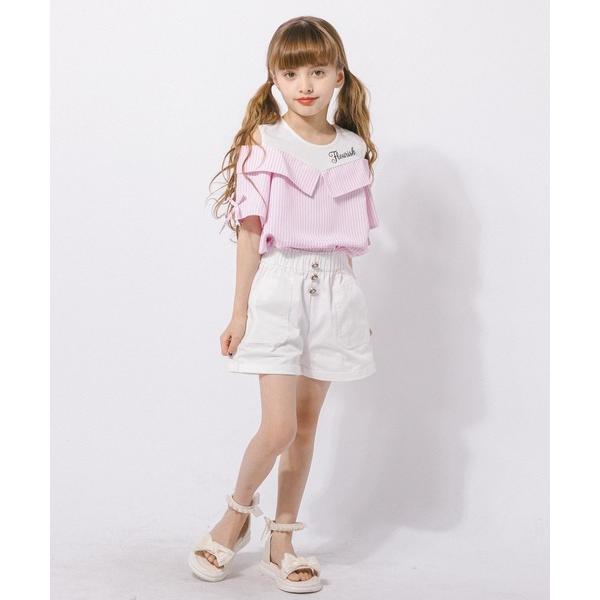 ZOZO問い合わせ番号:105468567ショップ:moredays store，モアデイズ・ストアブランド:URBAN CHERRY，アーバンチェリー商品名:【2点セット】オープンショルダードッキングストライプブラウス＋フロントボタンショ...