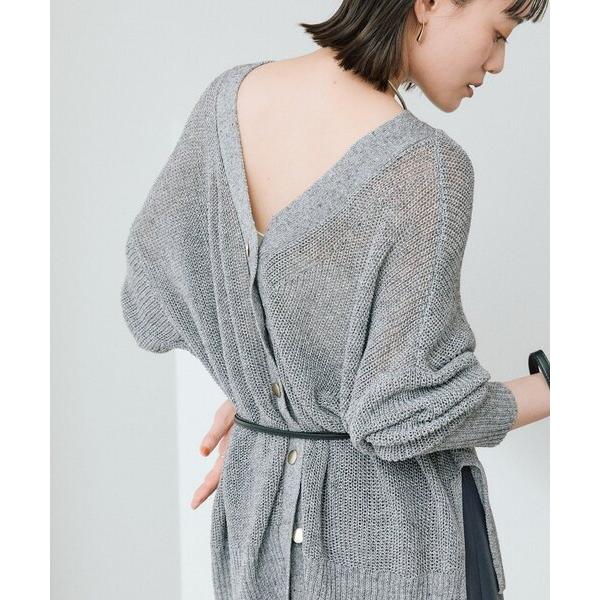 ZOZO問い合わせ番号:105500650ショップ:RIVE DROITE，リヴドロワブランド:RIVE DROITE，リヴドロワ商品名:【前後2WAY仕様】リネンブレンド2WAYカーデカテゴリ:トップス>カーディガン/ボレロブランド...