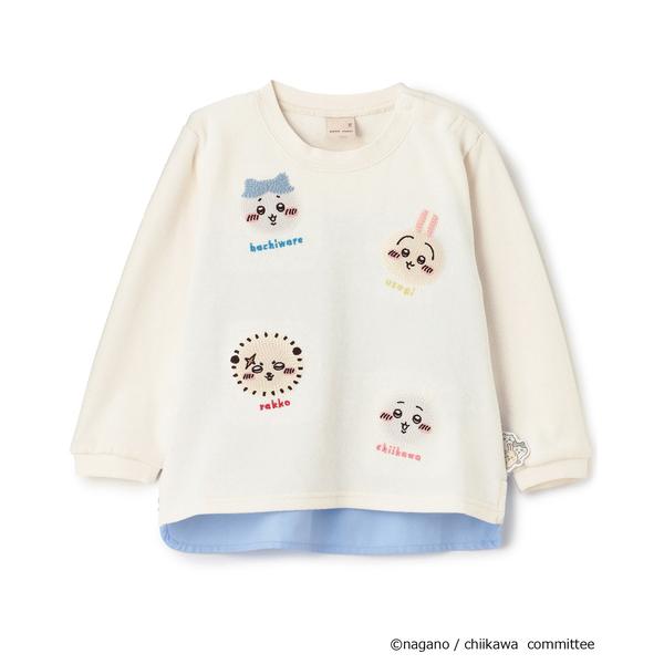 『タイムセール実施中』ZOZO問い合わせ番号:105503980ショップ:petit main，プティマインブランド:petit main，プティマイン商品名:【アニメちいかわ】お顔モチーフ長袖Tシャツカテゴリ:トップス>Tシャツ/カ...