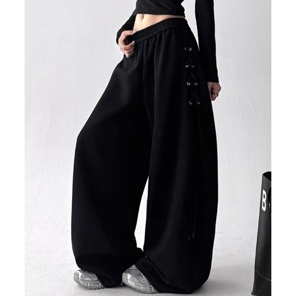 ZOZO問い合わせ番号:105504025ショップ:PATRIOT TAXI，パトリオットタクシーブランド:center i，センターアイ商品名:サイドレースアップワイドスウェットパンツカテゴリ:パンツ>スウェットパンツブランド品番:...