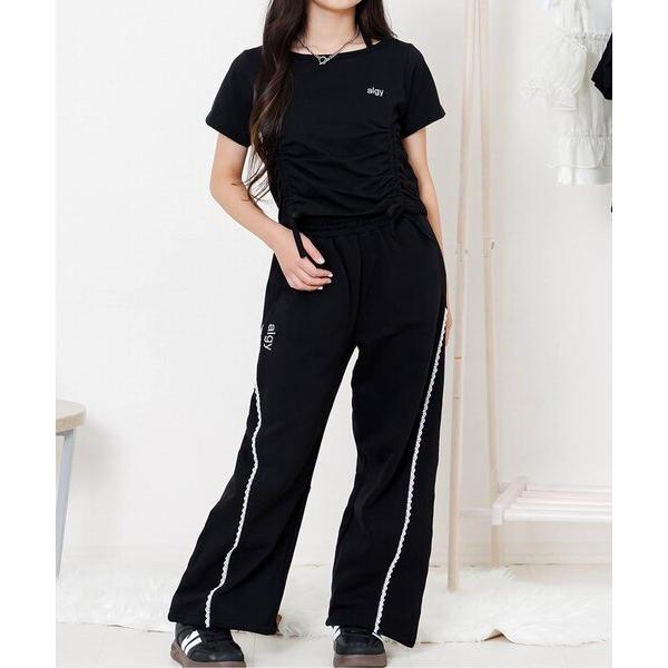 ZOZO問い合わせ番号:105504647ショップ:F.O.Online Store，エフオーオンラインストアブランド:algy，アルジー商品名:ギャザーT＆スウェパンセットアップカテゴリ:ジャケット/アウター>セットアップブランド品...