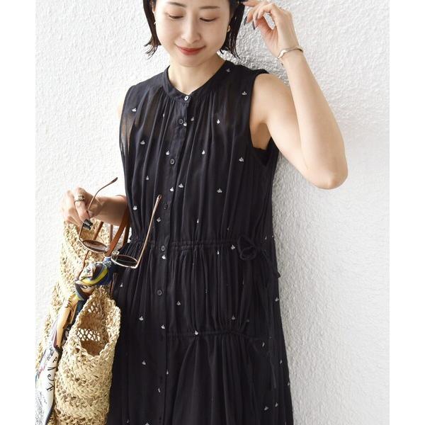 『タイムセール実施中』ZOZO問い合わせ番号:105506418ショップ:SHIPS for women，シップス フォー ウィメンブランド:SHIPS，シップス商品名:〈手洗い可能〉コットン オーガンジー 刺繍 ウエスト ドロスト ワンピ...