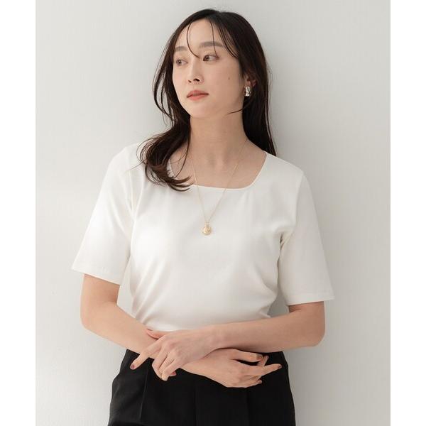 ZOZO問い合わせ番号:105506912ショップ:UNTITLED，アンタイトルブランド:UNTITLED，アンタイトル商品名:【すっきり見え/洗える】スクエアネックプルオーバーカテゴリ:トップス>Tシャツ/カットソーブランド品番:...