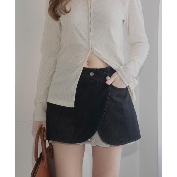 ZOZO問い合わせ番号:105507426ショップ:JUMELLE，ジュメロブランド:JUMELLE，ジュメロ商品名:フリルパンツデニムスカートカテゴリ:スカート>デニムスカートブランド品番:JMZ51211-PT01素材:本体 co...