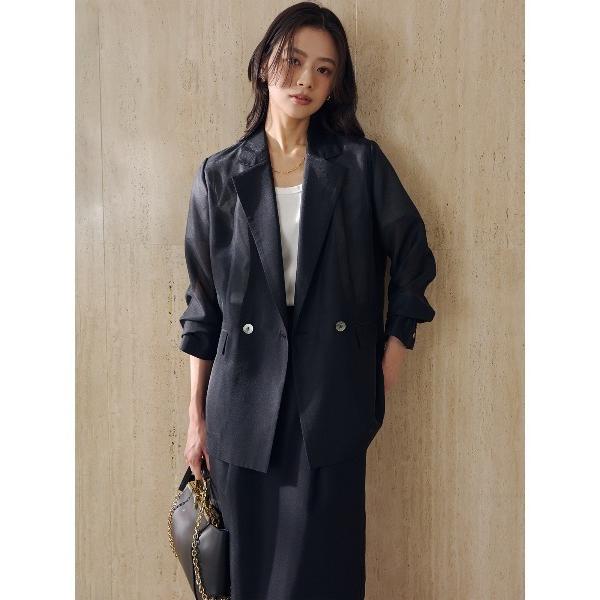ZOZO問い合わせ番号:105507494ショップ:anuans，アニュアンスブランド:anuans，アニュアンス商品名:エアリーシアーダブルジャケットカテゴリ:ジャケット/アウター>テーラードジャケットブランド品番:15262010...
