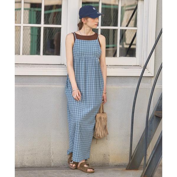 ZOZO問い合わせ番号:105508068ショップ:GEORGE'S，ジョージズブランド:GEORGE'S，ジョージズ商品名:チェックコクーンキャミワンピースカテゴリ:ワンピース/ドレス>ワンピースブランド品番:668731カラー:ブ...