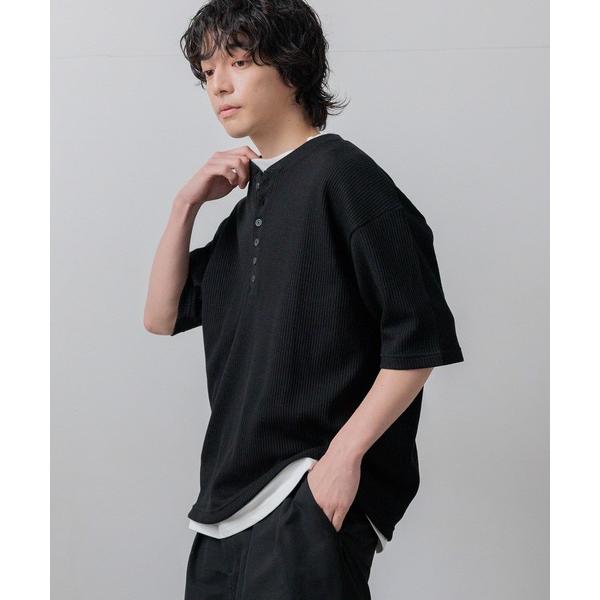 ZOZO問い合わせ番号:105508611ショップ:LOWRYS FARM，ローリーズファームブランド:LOWRYS FARM，ローリーズファーム商品名:【LFM(U)】ワッフルヘンリーネックＴＳＳ　 667847カテゴリ:トップス>...