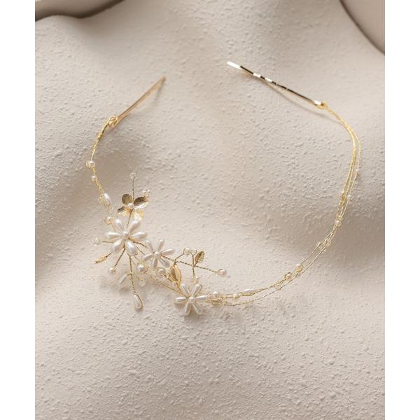 『タイムセール実施中』ZOZO問い合わせ番号:105508775ショップ:haremode，ハレモードブランド:haremode，ハレモード商品名:ドレスアクセサリー フラワーモチーフパールヘッドドレスカテゴリ:ヘアアクセサリー>ヘア...