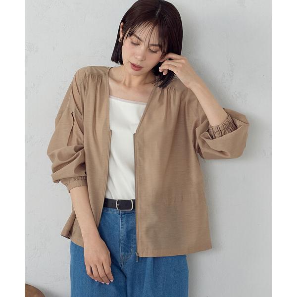 ZOZO問い合わせ番号:105508985ショップ:COMME CA ISM，コムサイズムブランド:COMME CA ISM，コムサイズム商品名:Vネック シアーブルゾンカテゴリ:ジャケット/アウター>ブルゾンブランド品番:12-21...