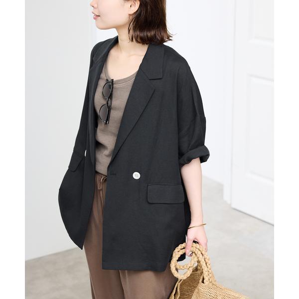 ZOZO問い合わせ番号:105509221ショップ:IENA，イエナブランド:SLOBE IENA，スローブイエナ商品名:《WEB限定/追加》リネンレーヨンハーフスリーブジャケットカテゴリ:ジャケット/アウター>その他アウターブランド...