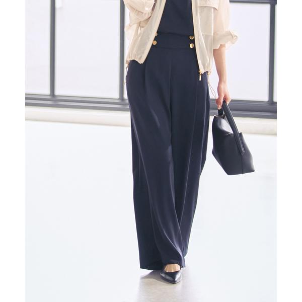 ZOZO問い合わせ番号:105509227ショップ:Spick &amp; Span，スピック アンド スパンブランド:NOBLE，ノーブル商品名:《セットアップ対応》ワイドヨークサテンマリンパンツカテゴリ:パンツ>スラックスブランド...