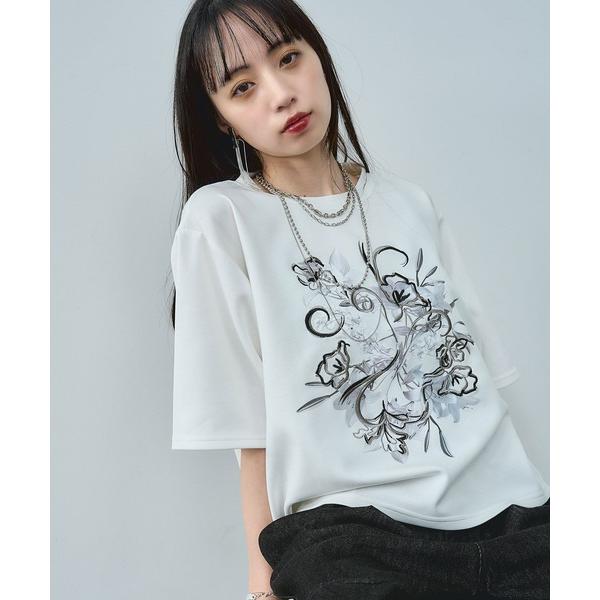 ZOZO問い合わせ番号:105509770ショップ:HARE，ハレブランド:HARE，ハレ商品名:アートフラワーシシュウTシャツ(HARE)カテゴリ:トップス>Tシャツ/カットソーブランド品番:664823素材:本体：ポリエステル52...