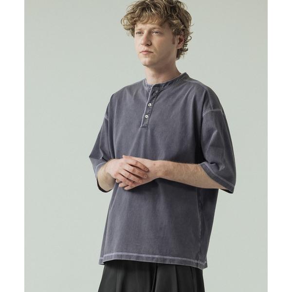 ZOZO問い合わせ番号:105545313ショップ:WEARSTAND，ウェアスタンドブランド:SLICK，スリック，WEARSTAND，ウェアスタンド商品名:【SLICK/スリック】Pigment Dye Henley Neck T-Sh...