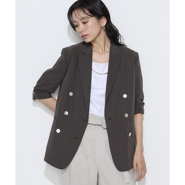 『タイムセール実施中』ZOZO問い合わせ番号:105545443ショップ:COMME CA，コムサブランド:K.T KIYOKO TAKASE，キヨコタカセ商品名:リネン／トリアセテートストレッチ ダブルブレストジャケットカテゴリ:ジャケッ...