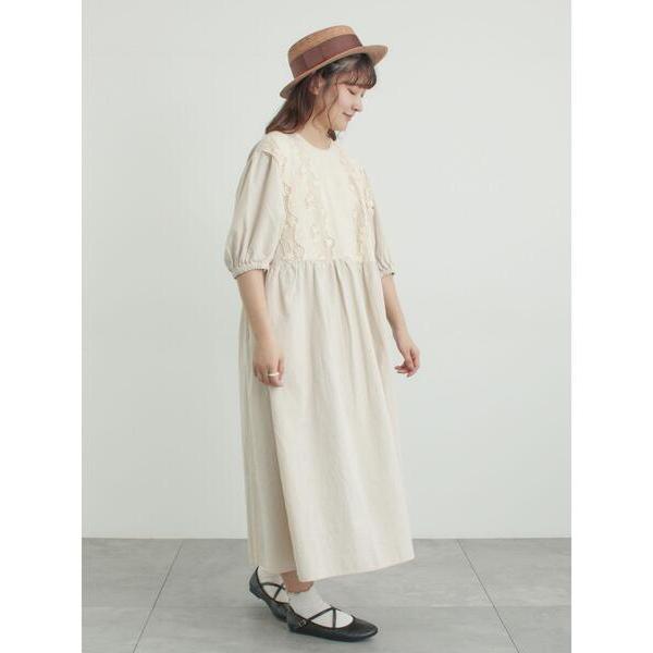 ZOZO問い合わせ番号:105545957ショップ:Samansa Mos2，サマンサ モスモスブランド:Samansa Mos2，サマンサ モスモス商品名:胸元レース貼りワンピースカテゴリ:ワンピース/ドレス>ワンピースブランド品番...