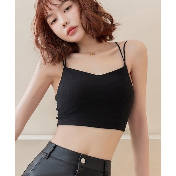 ZOZO問い合わせ番号:105546980ショップ:tu-hacci，ツーハッチブランド:tu-hacci，ツーハッチ商品名:《楽盛りブラトップ》ブラモネ リブクロップド丈3wayストラップカテゴリ:トップス>キャミソールブランド品番...