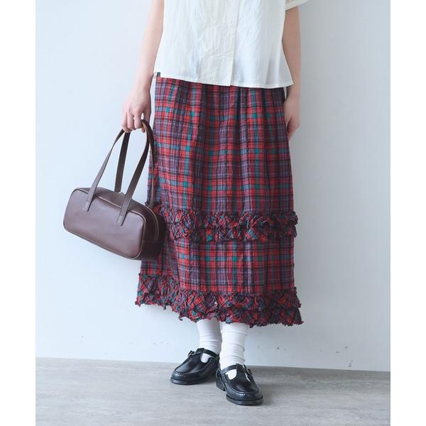 ZOZO問い合わせ番号:105547107ショップ:bulle de savon，ビュルデサボンブランド:bulle de savon，ビュルデサボン商品名:サッカー タータンチェック furi furi スカートカテゴリ:スカート>...