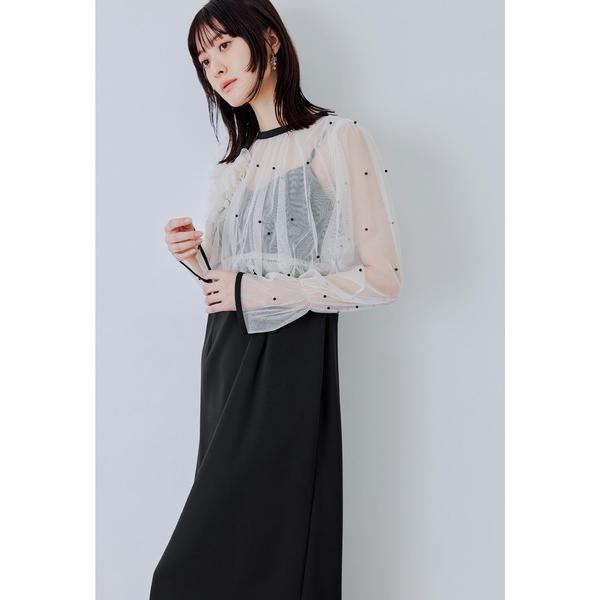 ZOZO問い合わせ番号:105547465ショップ:bflat，ビーフラットブランド:niana，ニアナ，LE'RURE，リルアー商品名:パールブラウスセットドレス 2点セット キャミワンピース 結婚式 成人式 二次会 同窓会 入学式 卒業...