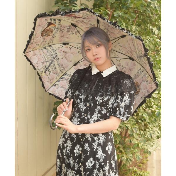 ZOZO問い合わせ番号:105547517ショップ:axes femme，アクシーズファムブランド:axes femme，アクシーズファム商品名:音楽柄晴雨兼用パゴダ傘カテゴリ:ファッション雑貨>長傘ブランド品番:CA635X03素材...