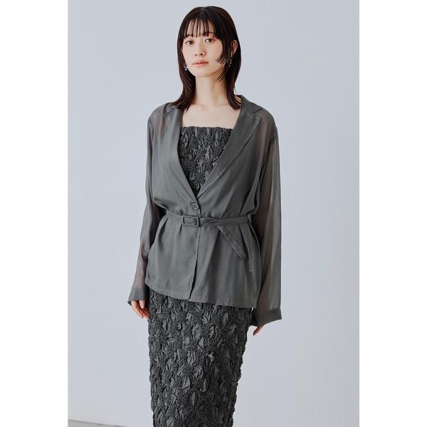 ZOZO問い合わせ番号:105547772ショップ:bflat，ビーフラットブランド:niana，ニアナ，et.UNiVER，エトユニベール商品名:シャーリングレイヤードドレスセット 2点セット ジャケット キャミワンピース 結婚式 成人式...