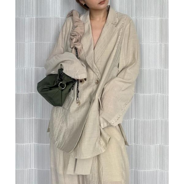 ZOZO問い合わせ番号:105548177ショップ:AMERI VINTAGE，アメリビンテージブランド:Ameri，アメリ商品名:MEDI LINE LACE DOUBLE JACKETカテゴリ:ジャケット/アウター>テーラードジャ...