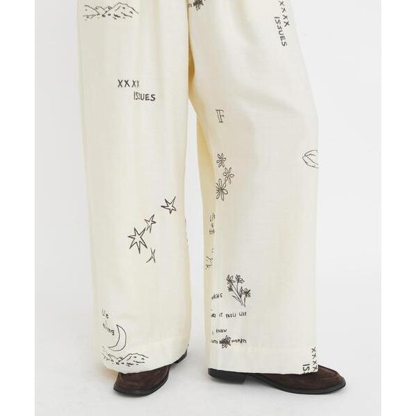 ZOZO問い合わせ番号:105548619ショップ:KBF，ケービーエフブランド:KBF，ケイビーエフ商品名:TATTOOワイドイージーパンツカテゴリ:パンツ>その他パンツブランド品番:KB26230-2045290素材:表地 : レ...