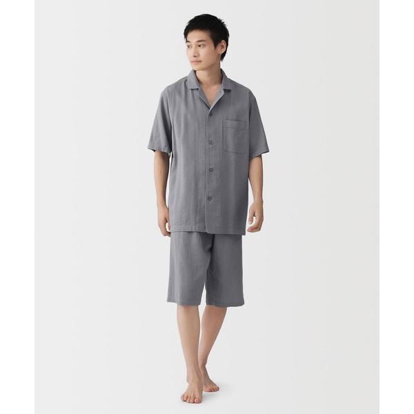 ZOZO問い合わせ番号:105549190ショップ:無印良品，ムジルシリョウヒンブランド:無印良品，ムジルシリョウヒン商品名:紳士　透かし　サッカー織り　半袖パジャマカテゴリ:ルームウェア>ルームウェア/パジャマブランド品番:4548...