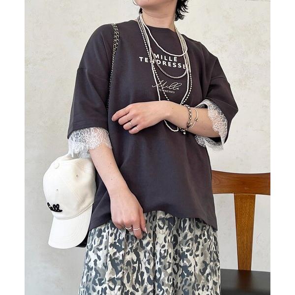 『セール実施中』ZOZO問い合わせ番号:105549375ショップ:un dix cors，アンディコールブランド:un dix cors，アンディコール商品名:レーススリーブTEEカテゴリ:トップス>Tシャツ/カットソーブランド品番...