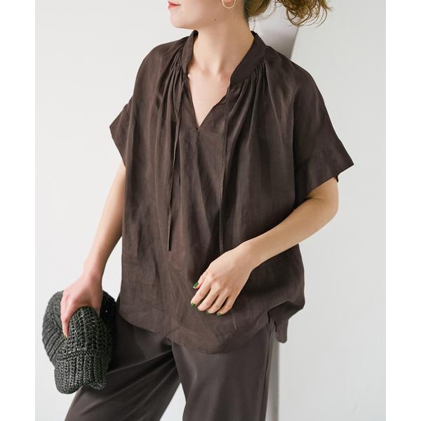ZOZO問い合わせ番号:105550567ショップ:Spick &amp; Span，スピック アンド スパンブランド:Spick &amp; Span，スピックアンドスパン商品名:ラミーミックススキッパーブラウスカテゴリ:トップス>...