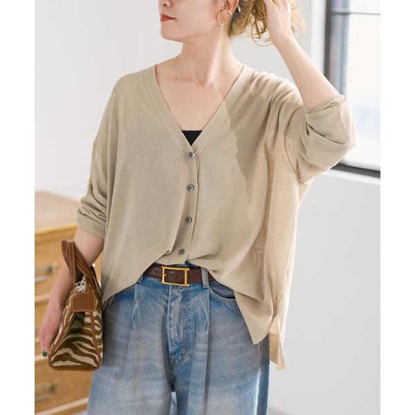 ZOZO問い合わせ番号:105550589ショップ:Spick &amp; Span，スピック アンド スパンブランド:Spick &amp; Span，スピックアンドスパン商品名:《接触冷感》ICE FINE Vネックカーディガンカテゴリ...
