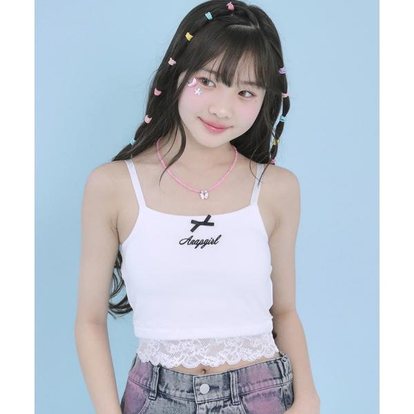 ZOZO問い合わせ番号:105586451ショップ:ANAP，アナップブランド:ANAP GiRL，アナップガール商品名:裾レース パッド入り キャミソールカテゴリ:トップス>キャミソールブランド品番:913-7934素材:本体/ポリ...