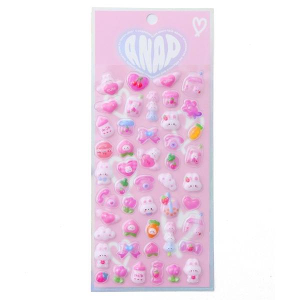 ZOZO問い合わせ番号:105586460ショップ:ANAP，アナップブランド:ANAP kids，アナップキッズ商品名:ラブリーうさぎちゃん ぷっくり シールカテゴリ:雑貨/ホビー>ステッカー/テープブランド品番:429-3634素...