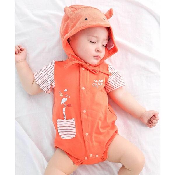 ※このアイテムは返品・交換対象外商品です。ZOZO問い合わせ番号:105586835ショップ:BEBE ONLINE STORE，ベベ オンラインストアブランド:SLAP SLIP BABY，スラップスリップベビー商品名:海の生き物ロンパー...