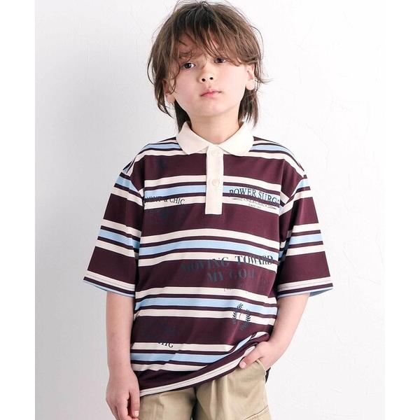 ZOZO問い合わせ番号:105586838ショップ:BEBE ONLINE STORE，ベベ オンラインストアブランド:nexchic，ネクシック商品名:プリントカノコボーダーポロシャツ(110~150cm)カテゴリ:トップス>ポロシ...