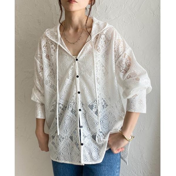 『タイムセール実施中』ZOZO問い合わせ番号:105587881ショップ:wears，ウェアーズブランド:She's Closet，シーズクローゼット商品名:フード付き オーバーサイズ 長袖 シアー レース シャツ ブラウスカテゴリ:トップ...