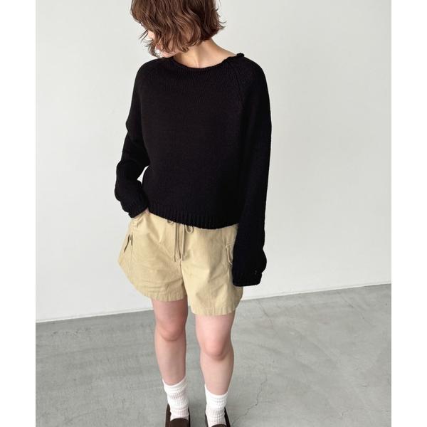 『タイムセール実施中』ZOZO問い合わせ番号:105588085ショップ:CANAL JEAN，キャナルジーンブランド:CANAL JEAN，キャナルジーン，El mar，エルマール商品名:El mar　ラグラン袖ロールアップニットカテゴリ...
