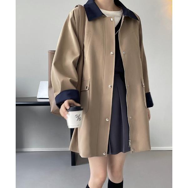 ZOZO問い合わせ番号:105588412ショップ:Doula Doula，ドゥーラドゥーラブランド:semplice，センプリチェ商品名:バイカラー ミドル丈 スプリングコートカテゴリ:ジャケット/アウター>その他アウターブランド品...