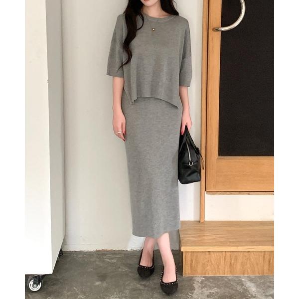 『タイムセール実施中』ZOZO問い合わせ番号:105588645ショップ:by LEGNA，バイレグナブランド:by LEGNA，バイレグナ商品名:サマーニット×Iラインスカートセットアップカテゴリ:ジャケット/アウター>セットアップ...