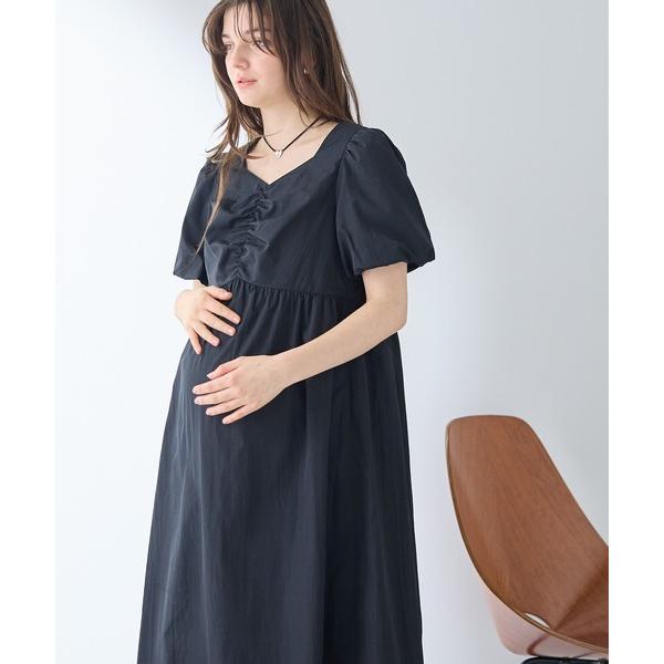 ZOZO問い合わせ番号:105588707ショップ:cross marche，クロスマルシェブランド:Rosemadame，ローズマダム商品名:バルーン袖 ギャザーワンピース / UVカット（マタニティ・授乳服 産前産後）サイドファスナー ...