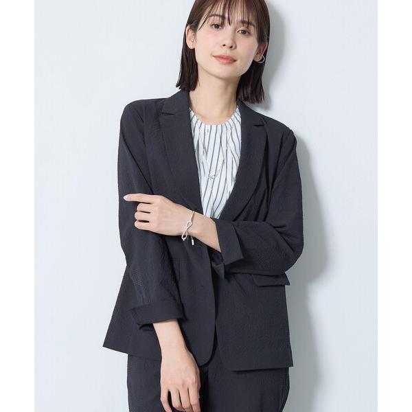ZOZO問い合わせ番号:105588771ショップ:INDIVI，インディヴィブランド:INDIVI，インディヴィ商品名:【洗える／UVケア／SETUP可能】サッカー素材テーラードジャケットカテゴリ:ジャケット/アウター>テーラードジ...