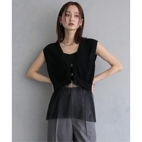 ZOZO問い合わせ番号:105589036ショップ:unit lab，ユニットラボブランド:&amp;g'aime，アンジェム商品名:【＆ｇ'aime 】チュールレイヤードベスト　Layered Tulle Vestカテゴリ:トップス&gt...