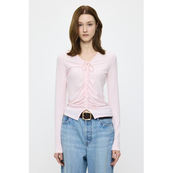 『タイムセール実施中』ZOZO問い合わせ番号:105589158ショップ:MOUSSY，マウジーブランド:MOUSSY，マウジー商品名:GATHER V/N CUT トップスカテゴリ:トップス>Tシャツ/カットソーブランド品番:010...