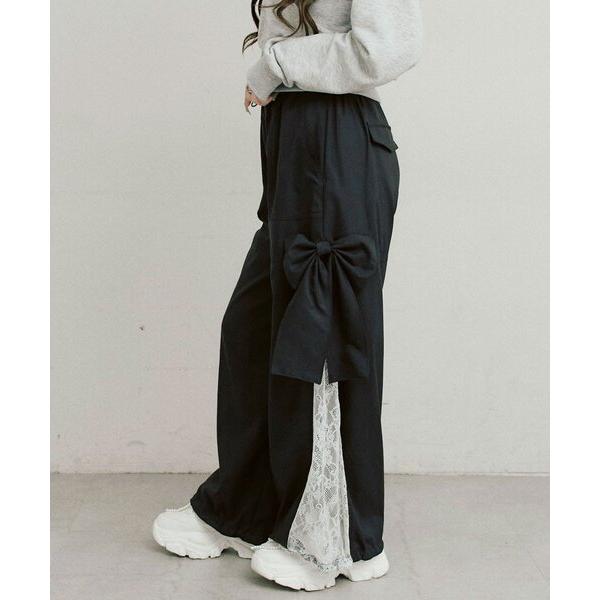 『タイムセール実施中』ZOZO問い合わせ番号:105589427ショップ:OLIVE des OLIVE，オリーブ デ オリーブブランド:OLIVE des OLIVE，オリーブデオリーブ商品名:サイドレースリボンカーゴパンツカテゴリ:パン...