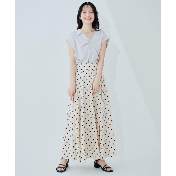 ZOZO問い合わせ番号:105589461ショップ:natural couture，ナチュラルクチュールブランド:natural couture，ナチュラルクチュール商品名:綿麻ハイウエストサーキュラースカートカテゴリ:スカート>スカ...