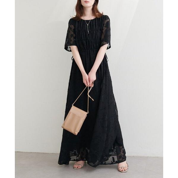 ZOZO問い合わせ番号:105589475ショップ:natural couture，ナチュラルクチュールブランド:natural couture，ナチュラルクチュール商品名:ジャガードウエストリボンワンピースカテゴリ:ワンピース/ドレス&g...