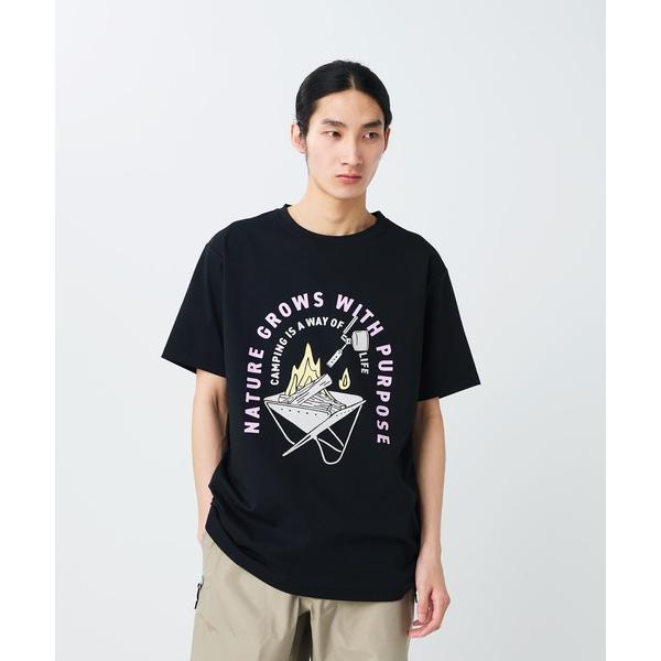 ZOZO問い合わせ番号:105589486ショップ:Snow Peak，スノーピークブランド:Snow Peak，スノーピーク商品名:Snow Peak / SP Fireplace Dry T-Shirt 焚火グラフィック ドライTシャツ...