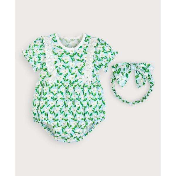 ※このアイテムは返品・交換対象外商品です。ZOZO問い合わせ番号:105589867ショップ:moimoln，モイモルンブランド:moimoln，モイモルン商品名:【2点セット】ジャスミン半袖ボディスーツ＆リボンヘアバンドカテゴリ:ママ＆ベ...