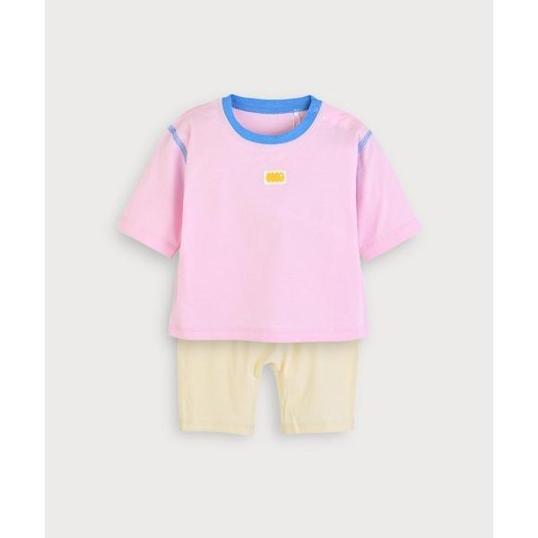 ZOZO問い合わせ番号:105589899ショップ:moimoln，モイモルンブランド:moimoln，モイモルン商品名:【シームレス】【セットアップ】配色7分袖トップス＆パンツカテゴリ:ジャケット/アウター>セットアップブランド品番...
